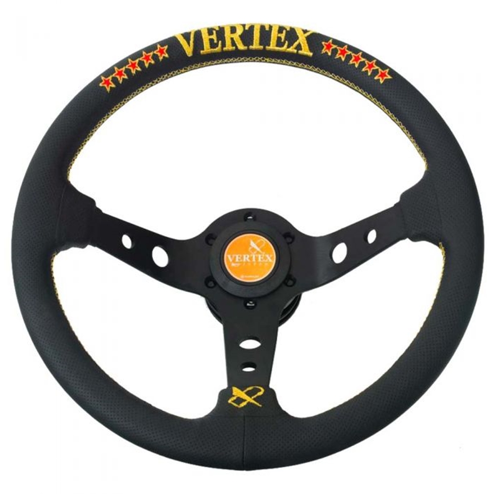 Garage16 - VERTEX 10 STAR 330MM GOLD STEERING WHEEL