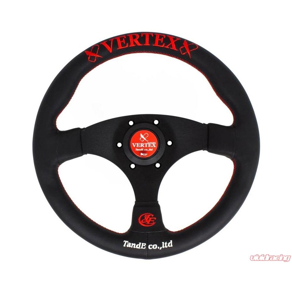 Garage16 - VERTEX STEERING WHEEL ..325MM RED ..FLAT